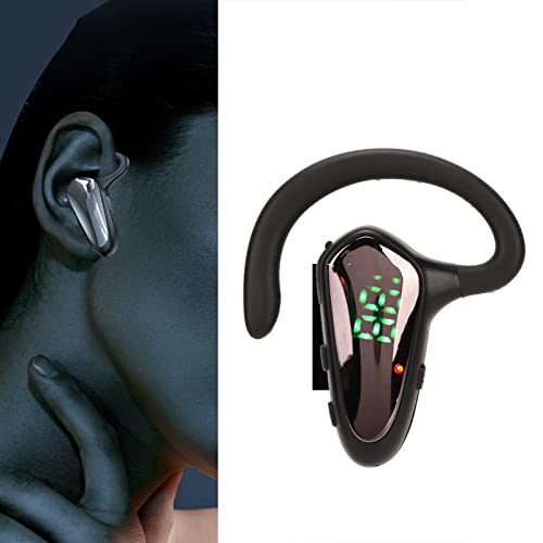 Syrisora Wireless Bluetooth Earphones Noise Reduction Ear Hook Earbuds with LED Digital Display for Business Office Sports