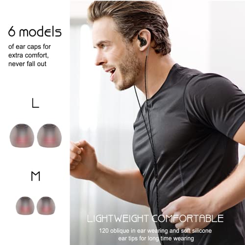 UrbanX iX2 Pro Dynamic Hybrid Dual Driver in Ear Musicians Earphones with Mic Tangle-Free Cable in-Ear Earbuds Headphones for Xiaomi Redmi 9A Sport