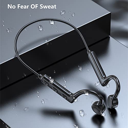 2023 Bone Conduction Headphones Bluetooth 5.1 Wireless with Microphone, Waterproof Swimming Sports Noise Cancelling Earbuds Open Ear Earphones