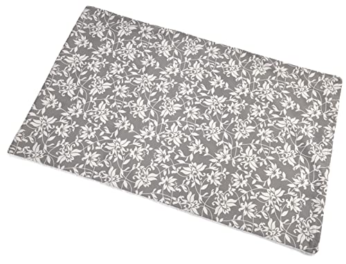 MidWest Homes for Pets Quiet Time Reversible Dog Crate Pan Cover, Fits MidWest Homes for Pets Dog Crate Pans, 48" Gray Floral/Fleece, Pan Cover Only