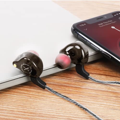 UrbanX iX2 Pro Dynamic Hybrid Dual Driver in Ear Musicians Earphones with Mic Tangle-Free Cable in-Ear Earbuds Headphones for Xiaomi Redmi 9A Sport