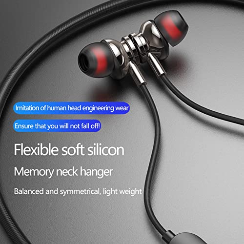 #w0PbXF Hanging Neck in-Ear Ultra-Long Standby Running Sports Bluetooth Headset in-Ear Plug-in Card Large Power Range