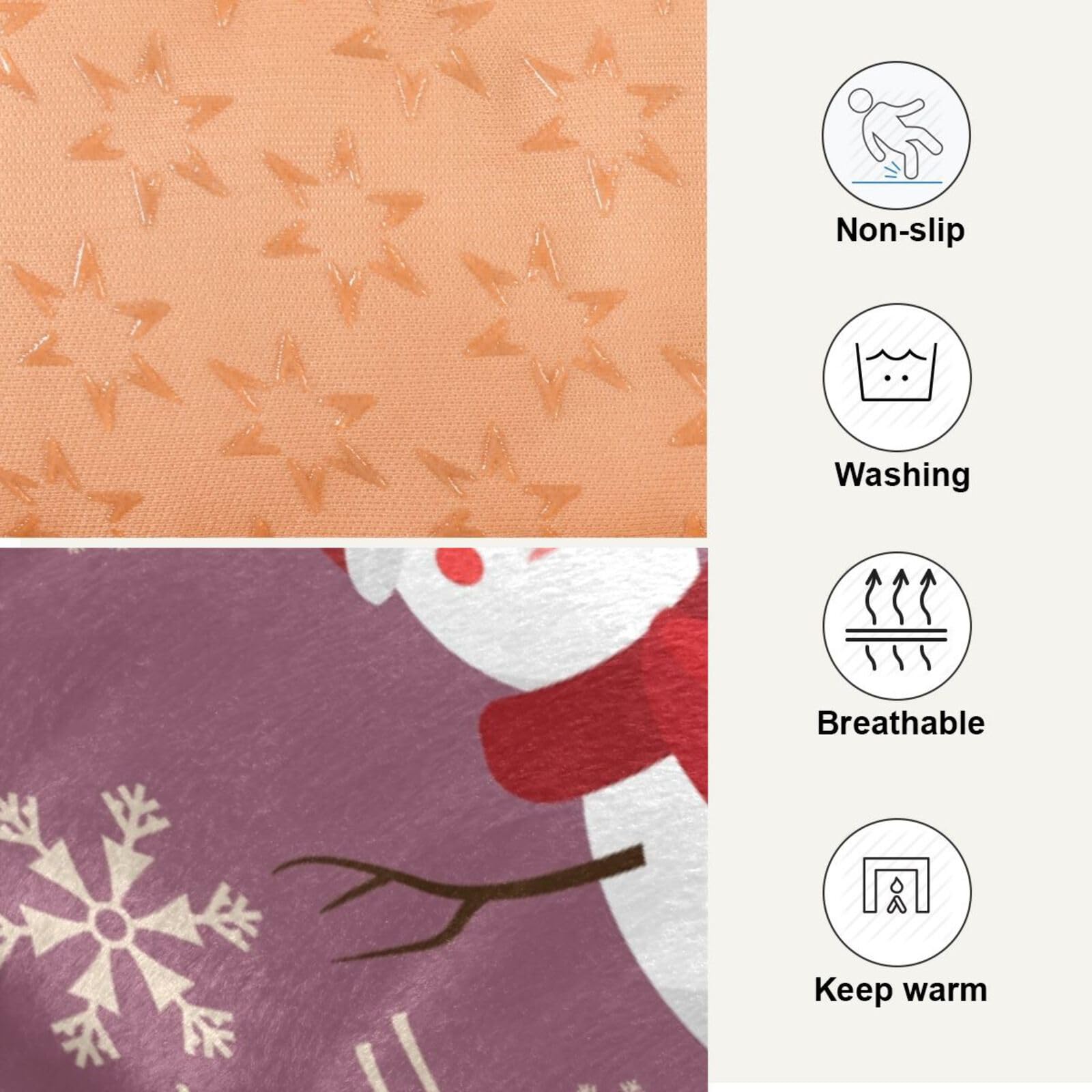 Coikll Christmas Snowman Pet Bed Pad Soft Dog Bed Mat with Anti-Slip Bottom, Machine Washable Crate Pad Mattress for Dog Sleeping- 24 * 18inches