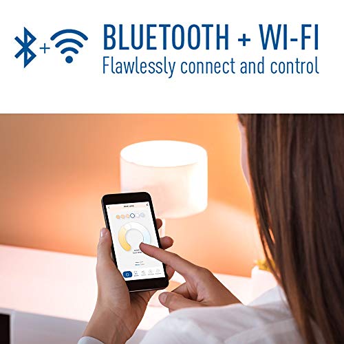 Cree Connected Max Smart Led Vintage Glass Filament Bulb G25 Globe 40W Tunable White, 2.4 Ghz, Works With Alexa And Google Home, No Hub Required, Bluetooth + Wifi, 1Pk, Clear, Cmg25-40W-Al-9Tw-Gl