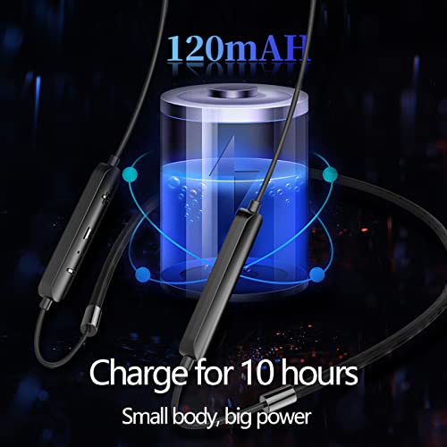 #w0PbXF Hanging Neck in-Ear Ultra-Long Standby Running Sports Bluetooth Headset in-Ear Plug-in Card Large Power Range