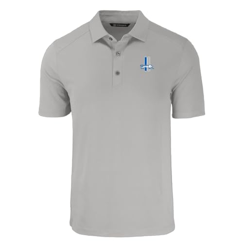 Cutter & Buck Men's Gray Detroit Lions Throwback Forge Eco Stretch Recycled Polo