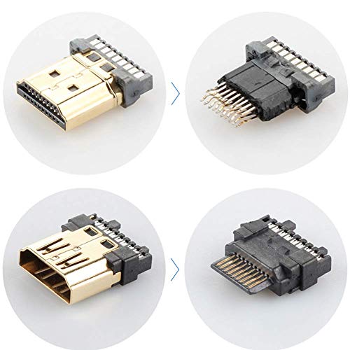 Bluwee HDMI Extension Cable High Speed 90-Degree Angle HDMI Male to Female Extension Wire Cord HDMI Extender - Gold Plated Plugs, Black (0.5FT)