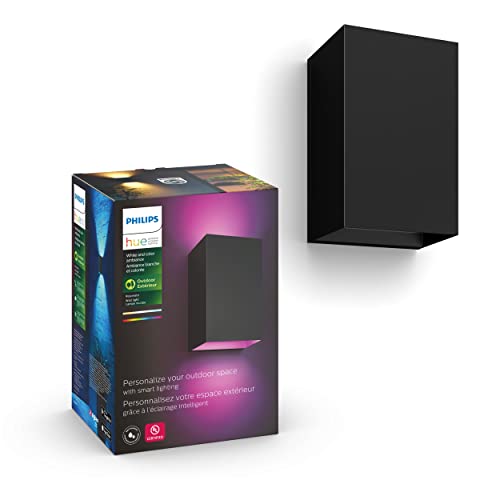 Philips Hue White & Color Resonate Outdoor Wall Light, Use with Alexa, Homekit & Google Assistant (Hue Hub Required)