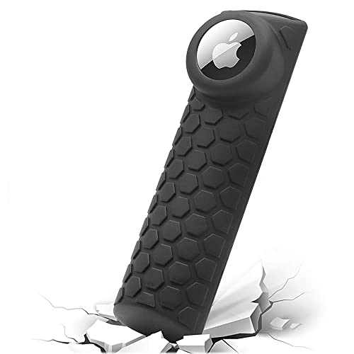 SaharaCase Amazon Fire TV Stick 4K (3rd Generation) Remote Silicone Case for Apple AirTag Lightweight Anti Slip Shockproof Silicone Cover (Black)
