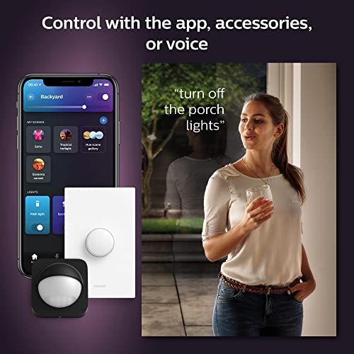 Philips Hue White & Color Resonate Outdoor Wall Light, Use with Alexa, Homekit & Google Assistant (Hue Hub Required)