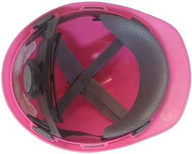 MSA V Cap Style Hard Hats w/FasTrac III Suspensions and Handy Tote Bag - Standard Pink