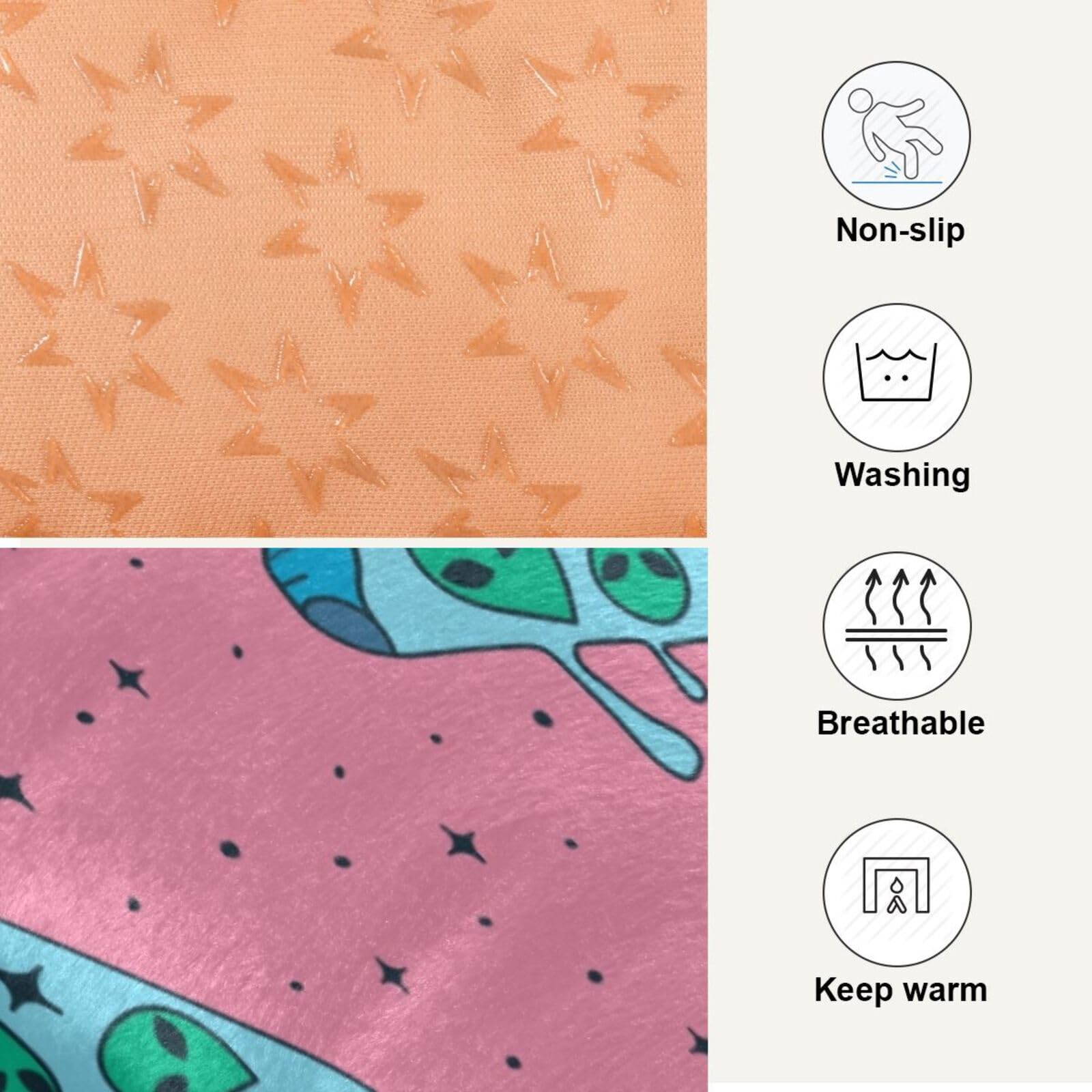 Coikll Alien Pizza Pet Bed Pad Soft Dog Bed Mat with Anti-Slip Bottom, Machine Washable Crate Pad Mattress for Dog Sleeping- 36 * 24inches