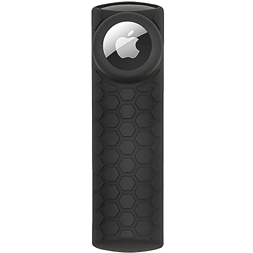 SaharaCase Amazon Fire TV Stick 4K (3rd Generation) Remote Silicone Case for Apple AirTag Lightweight Anti Slip Shockproof Silicone Cover (Black)