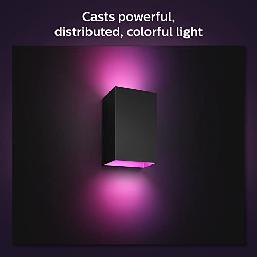 Philips Hue White & Color Resonate Outdoor Wall Light, Use with Alexa, Homekit & Google Assistant (Hue Hub Required)