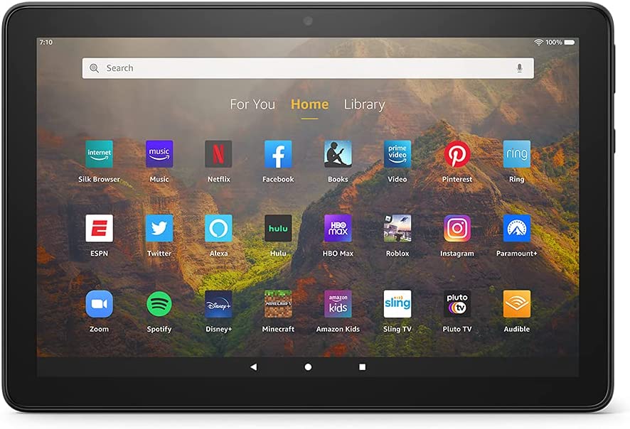 Certified Refurbished Fire HD 10 tablet, 10.1", 1080p Full HD, 32 GB, latest model (2021 release), Black