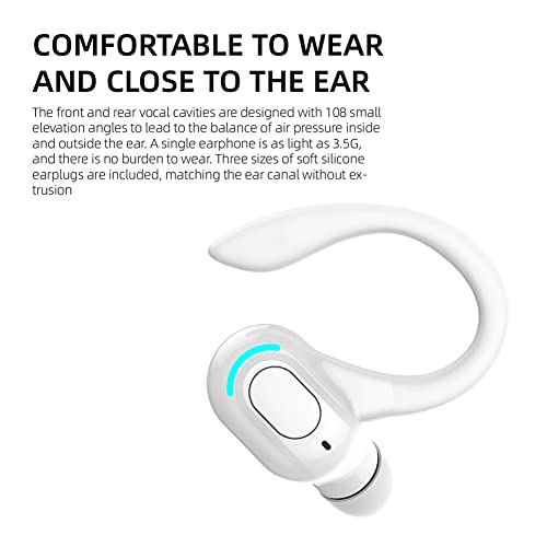 M-F8 Waterproof Hanging Single Ear Earbuds Bluetooth-compatible 5.2 Noise Cancelling Sports Wireless Business Headphones Headset