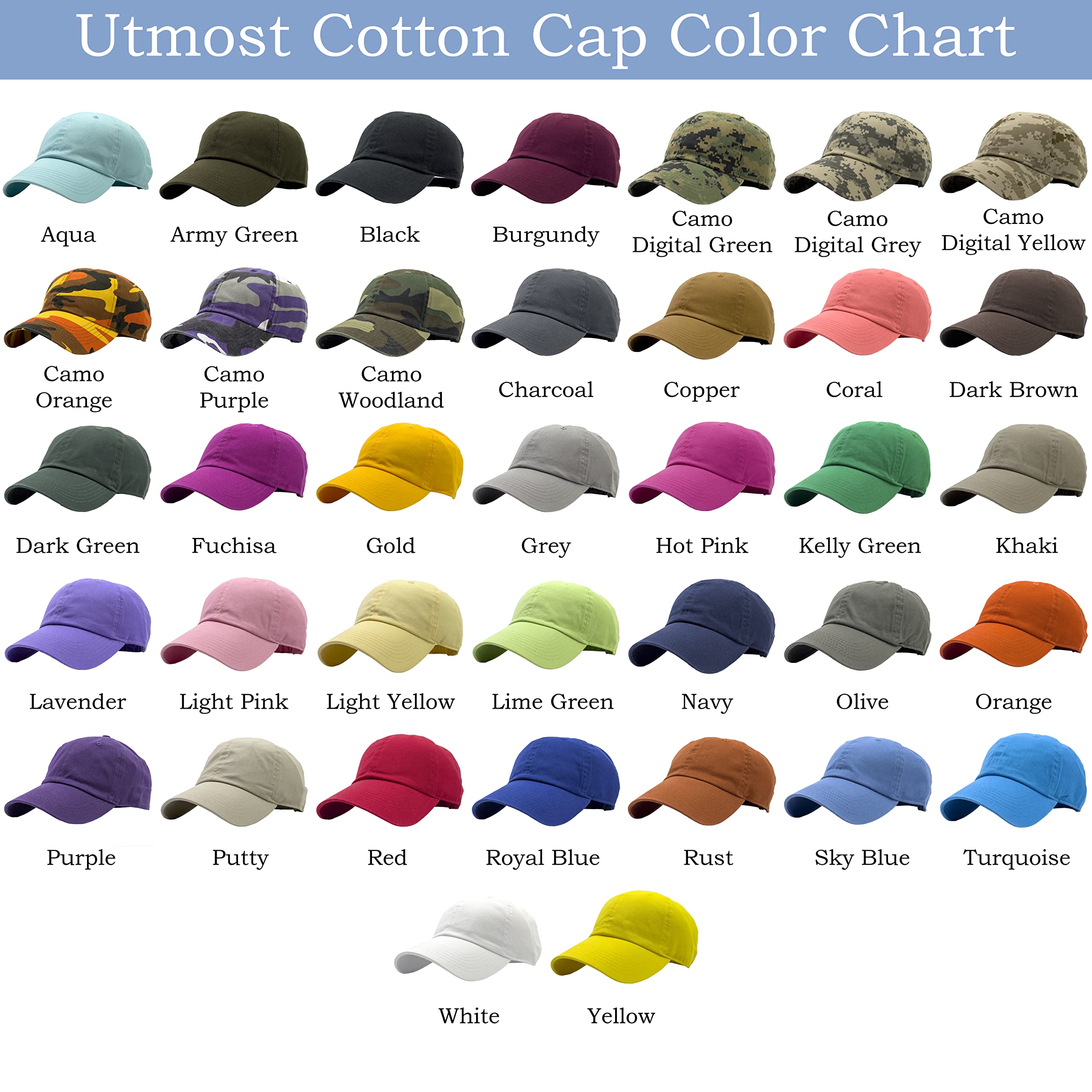 Utmost Unisex Classic Low Profile Cotton Baseball Cap Plain Blank Camoflauge Soft Unconstructed Adjustable Size Dad Hat (Hot Pink)
