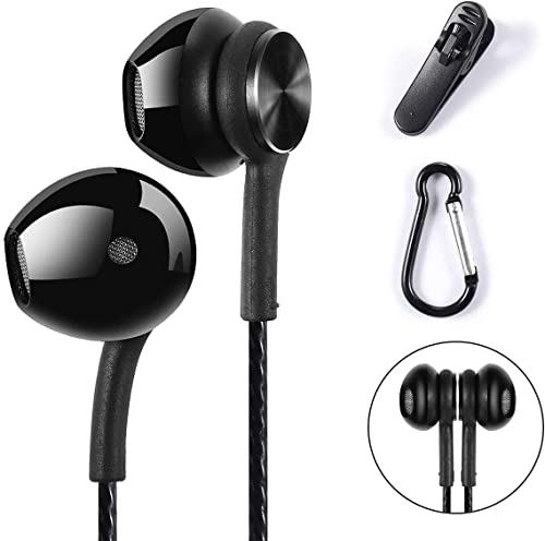 GUUVOR Wired Earbuds with Microphone, in-Ear Headphones HiFi Stereo, Powerful Bass and Real Sound, Magnetic Function, 3.5mm Headphone for iPhone, iPad, Android Phones, MP3, Laptop, Computer