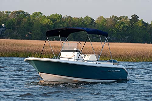 SBU Light Grey Aluminum 3-Bow Bimini Top Compatible for Regal 1900 FASTRAC BR for Model Years 2006-2009