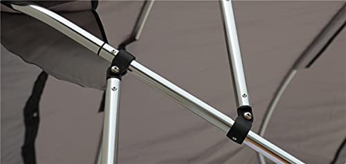 SBU Light Grey Aluminum 3-Bow Bimini Top Compatible for Regal 1900 FASTRAC BR for Model Years 2006-2009