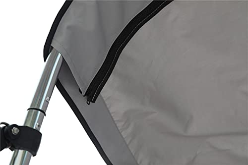 SBU Light Grey Aluminum 3-Bow Bimini Top Compatible for Regal 1900 FASTRAC BR for Model Years 2006-2009