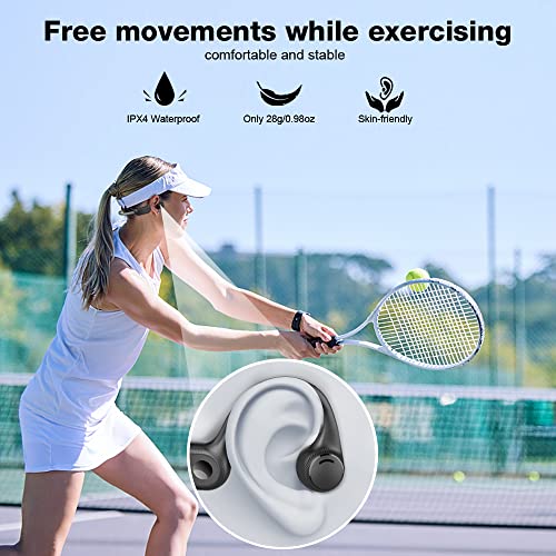 CelsusSound Pinetree Sports Open Ear Headphones, Lighter Than Bone Conduction Headphones Wireless Built-in Mic, Waterproof Headset for Running, Cycling, Hiking, Driving (Green)