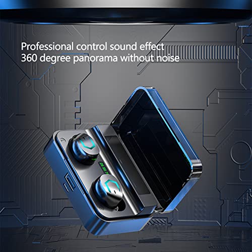 MIANHT Fingerprint Control Wireless Earbuds Bluetooth Headphones in Ear with Bluetooth 5.2 Deep Bass LED Display IPX7 Waterproof Earbuds for Sport and Work
