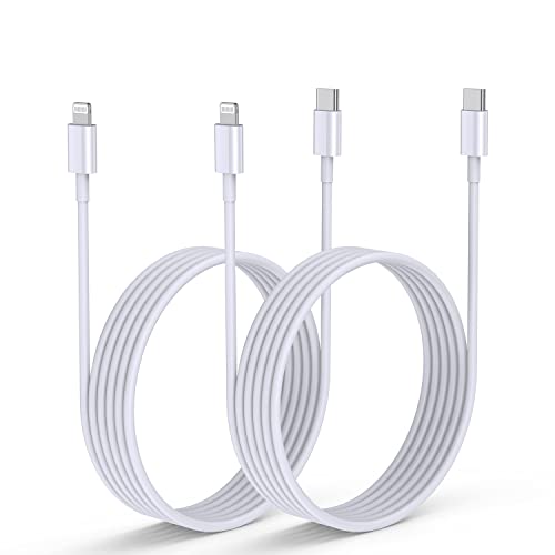 2Pack 3ft 20W Apple USB C to Lightning Cable Type C Fast Charging Cable ăApple MFi Certifiedă USB-C iPhone 13 Fast Charger Cord for iPhone 13 12 11/Mini/Pro/ProMax/iPad 8/Airpods Pro - White