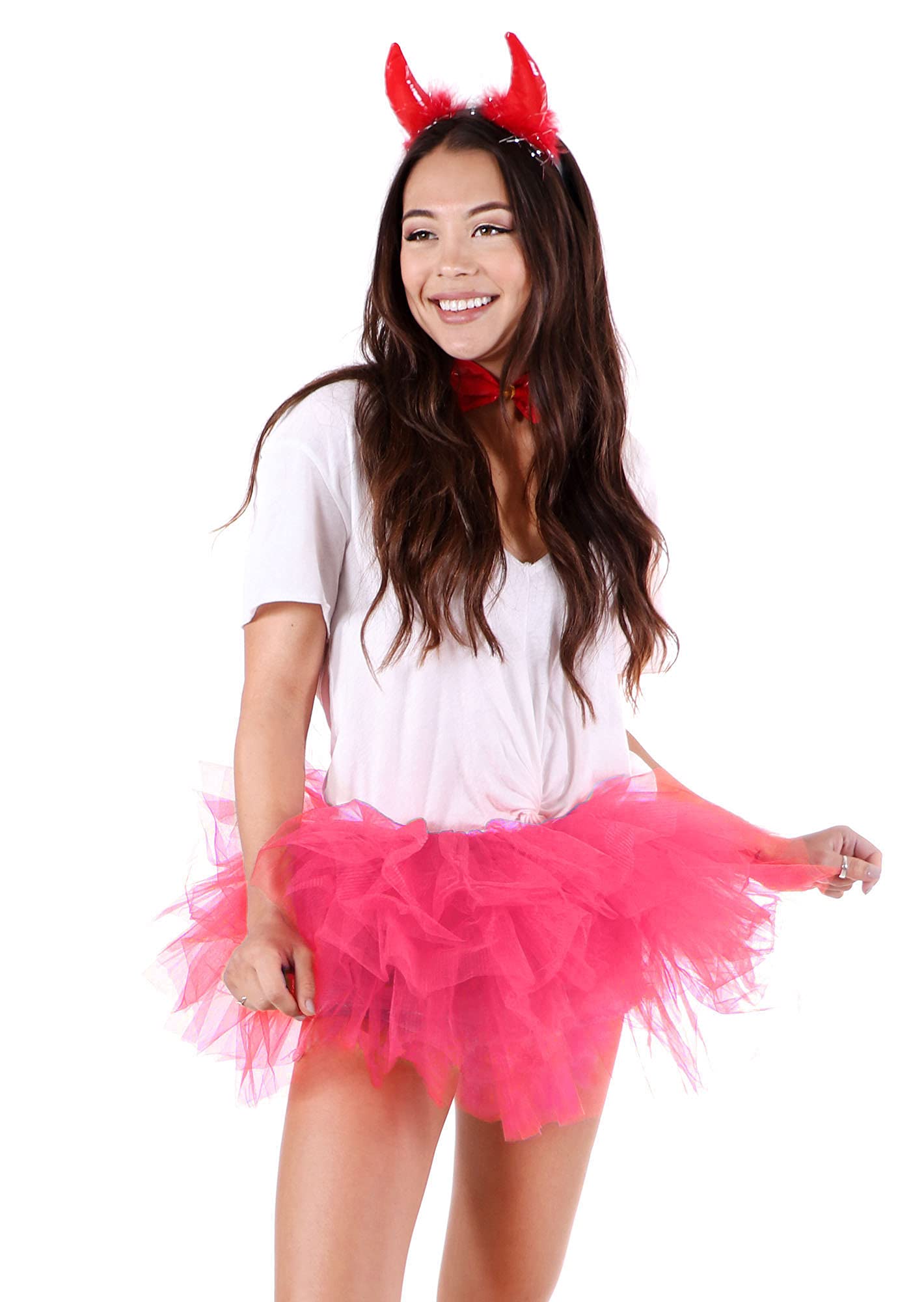 Women's Vintage 5-layered Run Walk Little Princess Dash Event Tutu Skirt, Rose, One Size - Waist 26"-47"