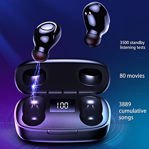 Light-Weight Earbuds with LED Display Charging Case for Sport Wireless Earbuds Bluetooth Headphones with Mic Noise Cancelling Wireless in-Ear Earphones