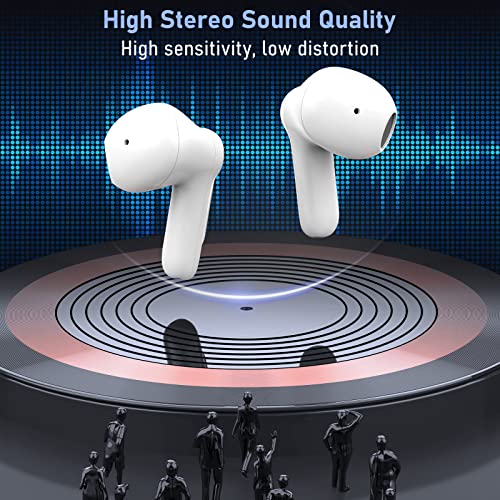 Yeaki Wireless Earbuds with Charging Case, Waterproof Earphones with Mic, Bluetooth 5.2 in-Ear Headphones for Sports, Running, Workout, Gaming