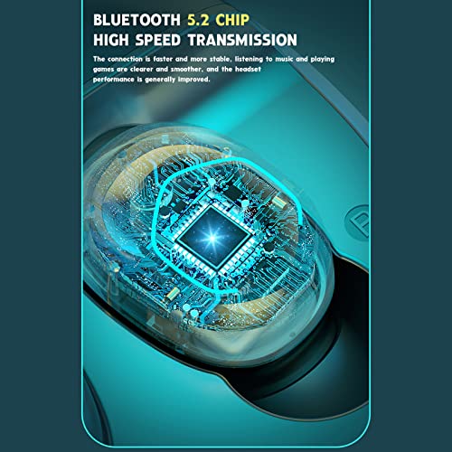 HiFi Bluetooth Earbuds, Stereo Surround Sound, Wireless Headphone 9D Stereo Sports Earbuds Headsets with Microphone, Immersive Premium Sound Headset