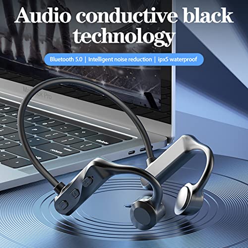 Wireless Bluetooth Ear Hook Osteoconductive Sports Headset - Light Weight Hi-Fi Stereo Noise Reduction Mic Headset - Open-Ear Headphones for Workouts Running Cycling Outdoor Work
