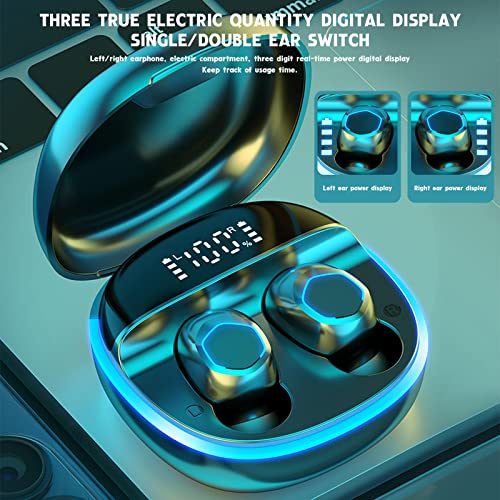 HiFi Bluetooth Earbuds, Stereo Surround Sound, Wireless Headphone 9D Stereo Sports Earbuds Headsets with Microphone, Immersive Premium Sound Headset