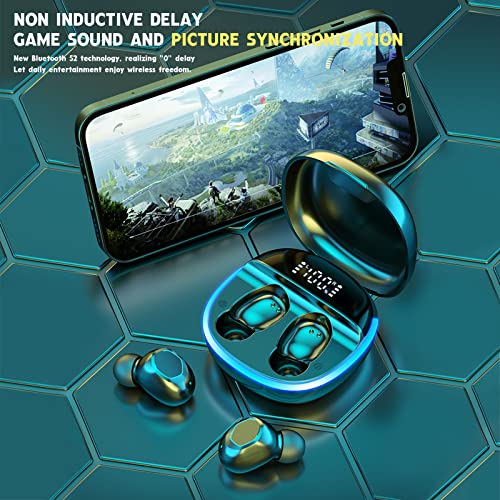 HiFi Bluetooth Earbuds, Stereo Surround Sound, Wireless Headphone 9D Stereo Sports Earbuds Headsets with Microphone, Immersive Premium Sound Headset