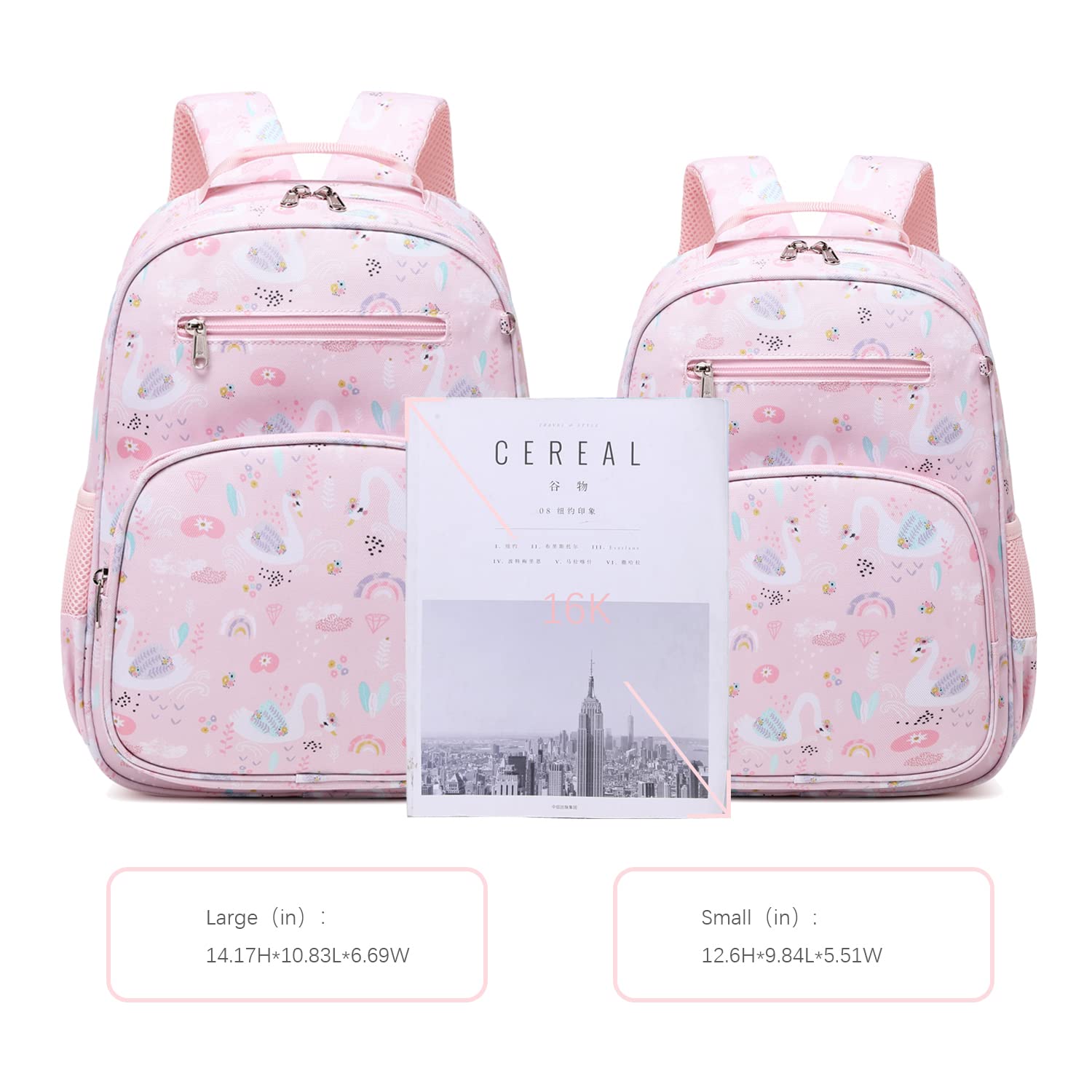 abshoo Swan Backpack for Kid Little Small Girls Bookbag Preschool Toddler Backpack (Swan)