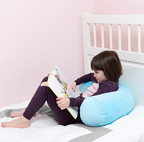Dash Sensations Sensory Kids Body Pillow – Ultra Soft Plush Removable Cover – Large 30” Roll Cushion with Tactile Mini Beads for Naps, Sleeping, Play and Relaxation (Blue)