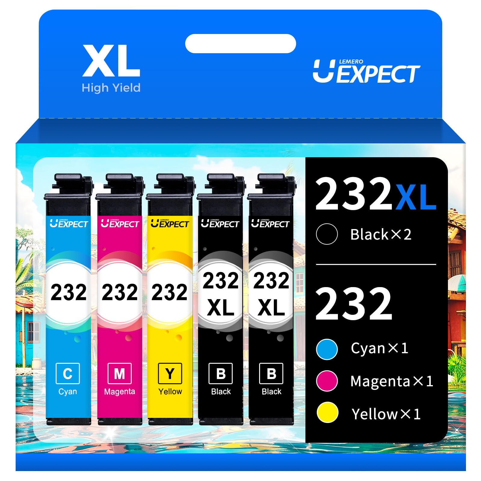 245XL 246XL LemeroUexpect Remanufactured Ink Cartridge Replacement for Canon PG-245 XL CL-246 XL Ink for Pixma TR4520 MX492 MG2522 MX490 TS3122 TS202 TS3322 MG2525 MG2520 MG3022 Printer Black Color