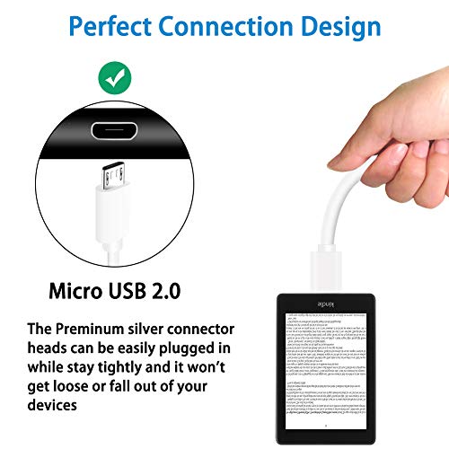 6FT Micro USB Cable Compatible with Fire 6 7 HD 8 10 Older Tablet,Samsung Galaxy Tab A,E,S2,3,4,S 7.0" 8.0" 9.6" 9.7" 10.1",SM-T280/350. USB Charger Charging Cord for Kindle Paperwhite,Oasis,E-Reader
