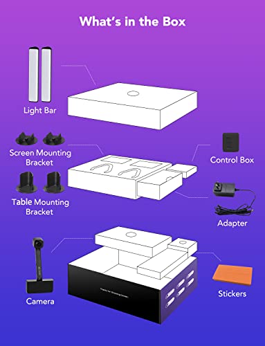 Govee LED Smart Light Bars with Camera, RGBIC Smart Backlights, Music Sync Kit Works with Alexa & Google Assistant, 23 Preset Modes DreamView LED Play Light Bar for 27-45 inch Gaming, PC, TV, Room
