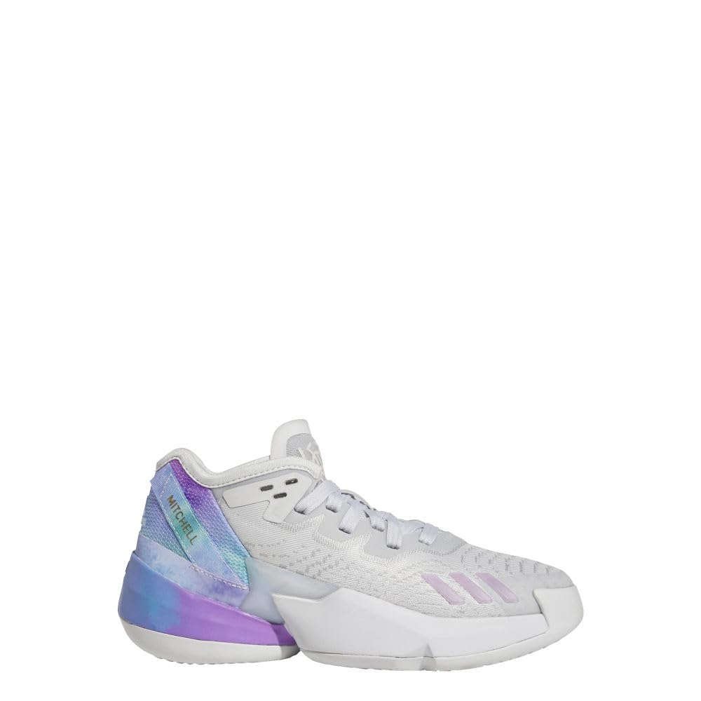 adidas D.O.N. Issue 4 Basketball Shoe, Dash Grey/Bliss Lilac/Grey, 6 US Unisex Big Kid