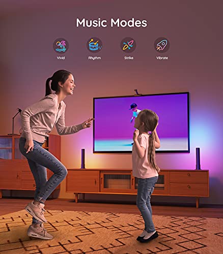 Govee LED Smart Light Bars with Camera, RGBIC Smart Backlights, Music Sync Kit Works with Alexa & Google Assistant, 23 Preset Modes DreamView LED Play Light Bar for 27-45 inch Gaming, PC, TV, Room