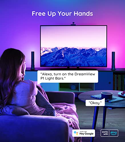 Govee LED Smart Light Bars with Camera, RGBIC Smart Backlights, Music Sync Kit Works with Alexa & Google Assistant, 23 Preset Modes DreamView LED Play Light Bar for 27-45 inch Gaming, PC, TV, Room