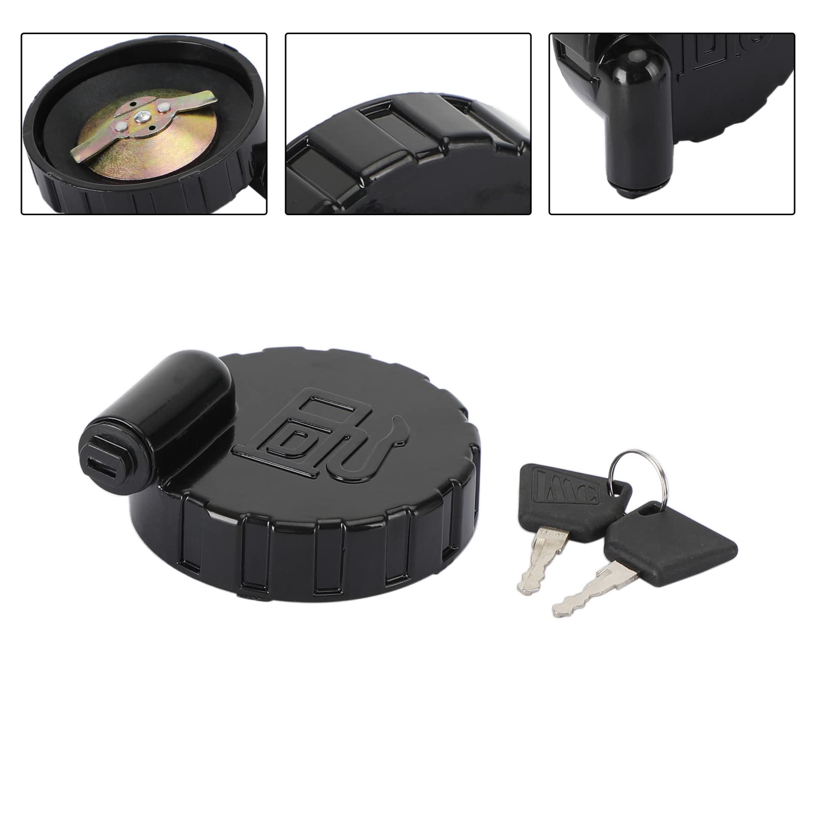 Frezon Fuel Tank Cap with Keys Diesel Cover Fit for JCB Loader Backhoe Models 1CX, 2CX, 2CXL, 3C, 3CX, 3CX Sitemaster, 3CX-4WD Turbo, 3DX, 4C, 4CX, 4DX, and MINI CX # 123/05892, 331/33064, 331/45908