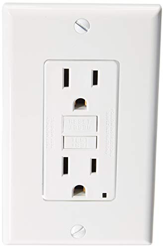 Leviton GFNT1-W Self-Test Smartlockpro Slim GFCI Non-Tamper-Resistant Receptacle with LED Indicator, 15-Amp, 10 Pack, White