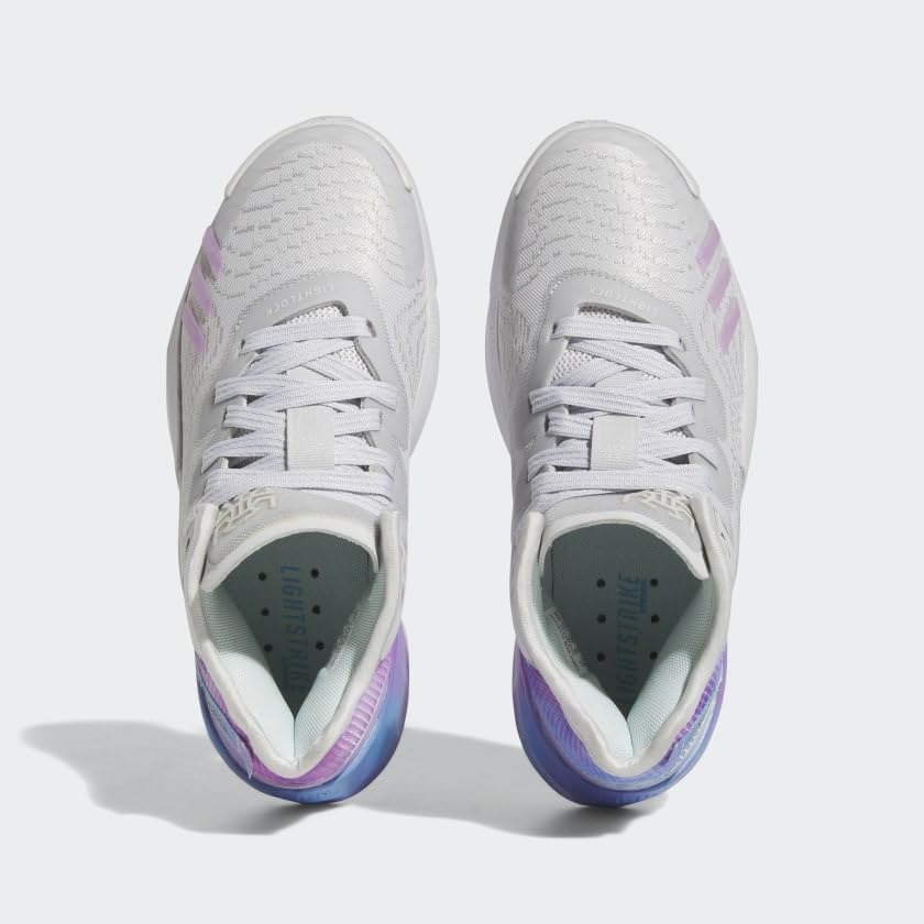 adidas D.O.N. Issue 4 Basketball Shoe, Dash Grey/Bliss Lilac/Grey, 6 US Unisex Big Kid