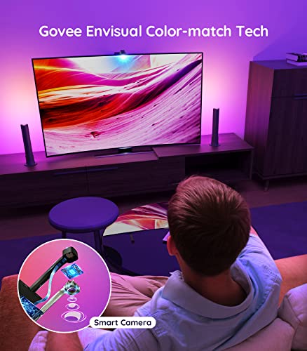 Govee LED Smart Light Bars with Camera, RGBIC Smart Backlights, Music Sync Kit Works with Alexa & Google Assistant, 23 Preset Modes DreamView LED Play Light Bar for 27-45 inch Gaming, PC, TV, Room