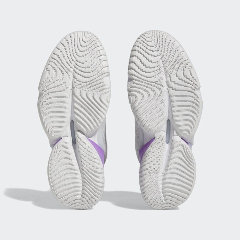 adidas D.O.N. Issue 4 Basketball Shoe, Dash Grey/Bliss Lilac/Grey, 6 US Unisex Big Kid