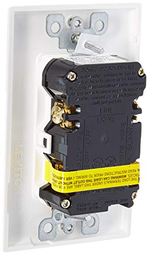 Leviton GFNT1-W Self-Test Smartlockpro Slim GFCI Non-Tamper-Resistant Receptacle with LED Indicator, 15-Amp, 10 Pack, White