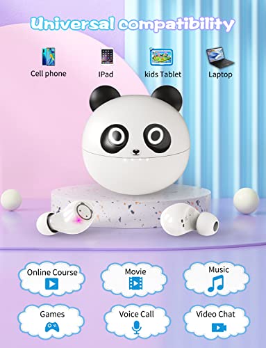 Tikgram Kid Earbuds Wireless,with Personalized Cartoon Charging Box,IPX5Waterproof Noise Cancelling Earbud,36H Playtime,Smart Touch Bluetooth 5.0 Stereo Sound, for Android/iOS Wireless Earbuds